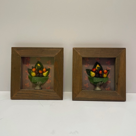 Alco Industries | Wall Decor | Vintage Pair Of Fruit Shadow Box Boxes ...